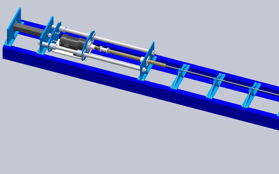 微钻头-钻杆-分段套管水平钻柱系统实验台架