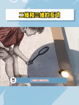 二维和三维的互动 好有创意#艺术 #娱乐评论大赏