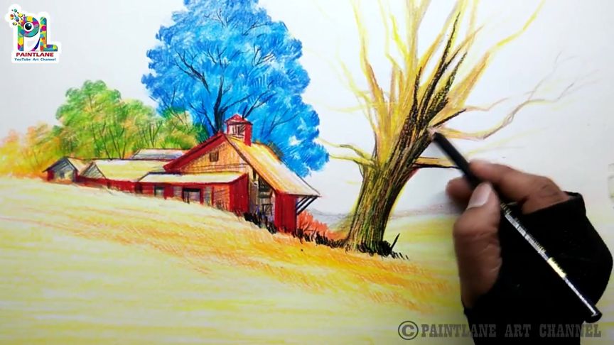 大师教你用彩铅画不一样的风景画,简单易学,喜欢的就收藏吧!