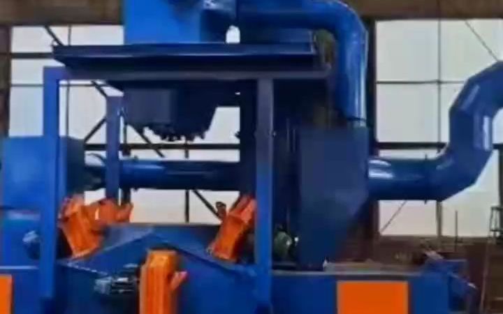 U型钢去油除锈用网带抛丸机实时汇报安装进度