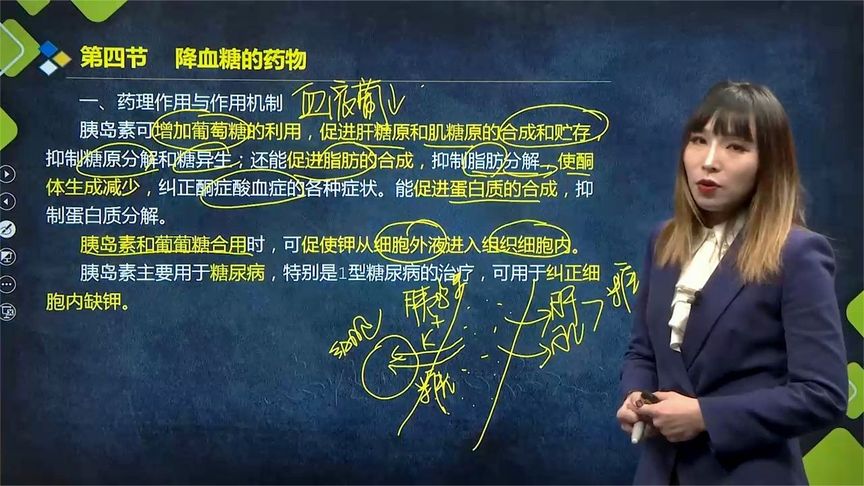 药学专业知识二-内分泌系统疾病用药-降血糖的药物