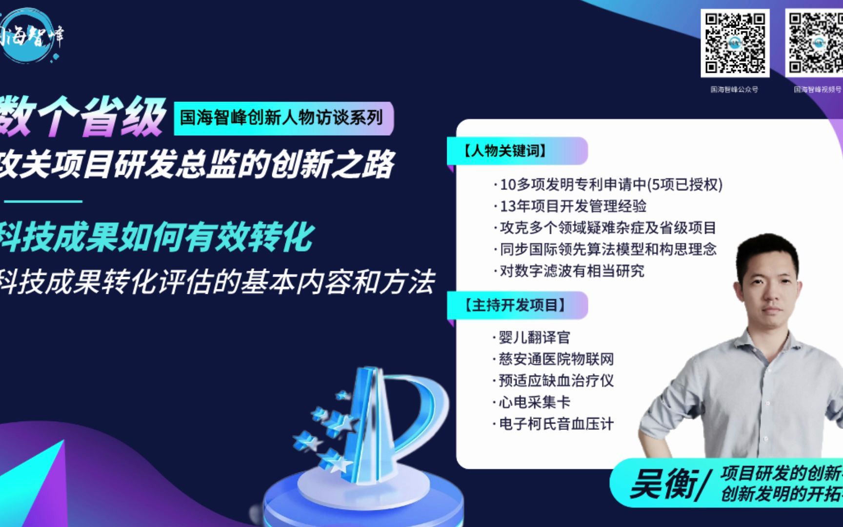 国海智峰创新人物访谈系列:科技成果如何有效转化,科技成果转化评估...