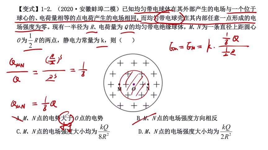 高中物理选修3-1第二节:电场强度-利用等效替代计算场强习题讲解