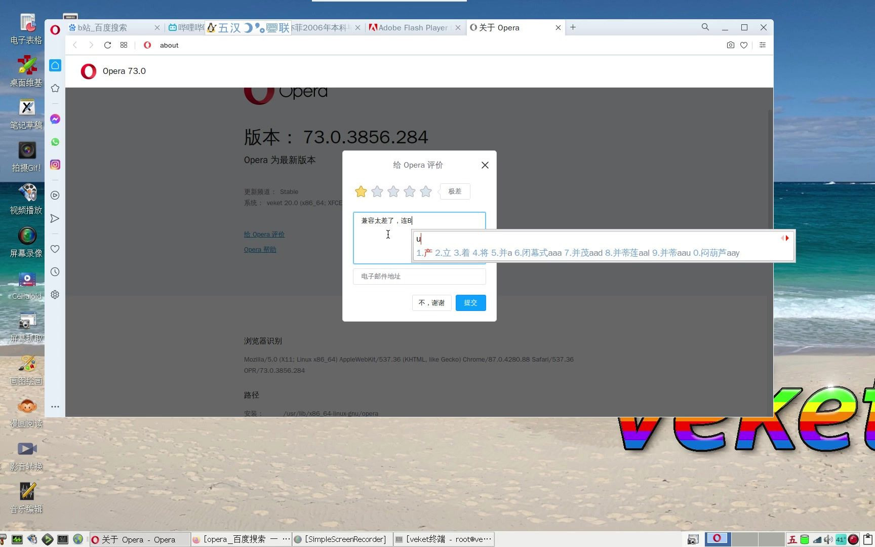 opera的linux版默认播放不了b站视频要怎样设置