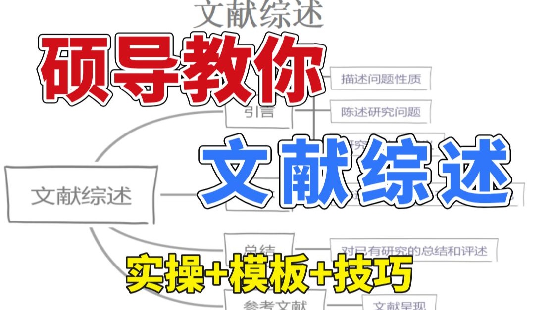 文献综述怎么写?硕导教你如何快速完成高质量文献综述,适用于本科...