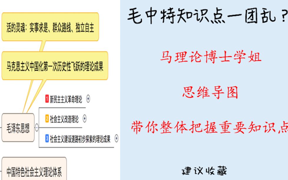 毛泽东思想和中国特色社会主义理论体系概论思维导图,马理论博士...