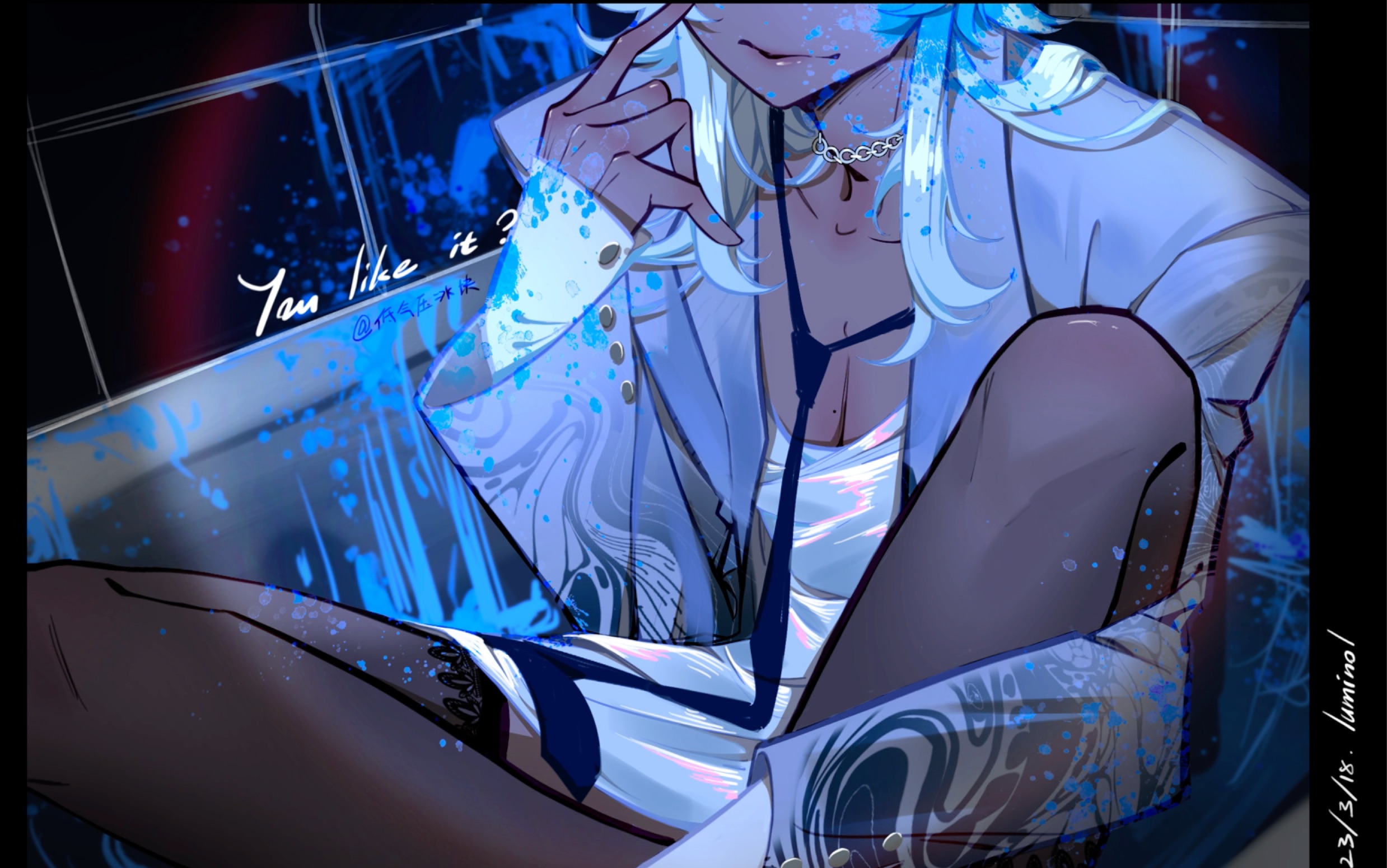 【塔克tako|绘画过程】luminol/“对啊就是我干的,喜欢吗?”