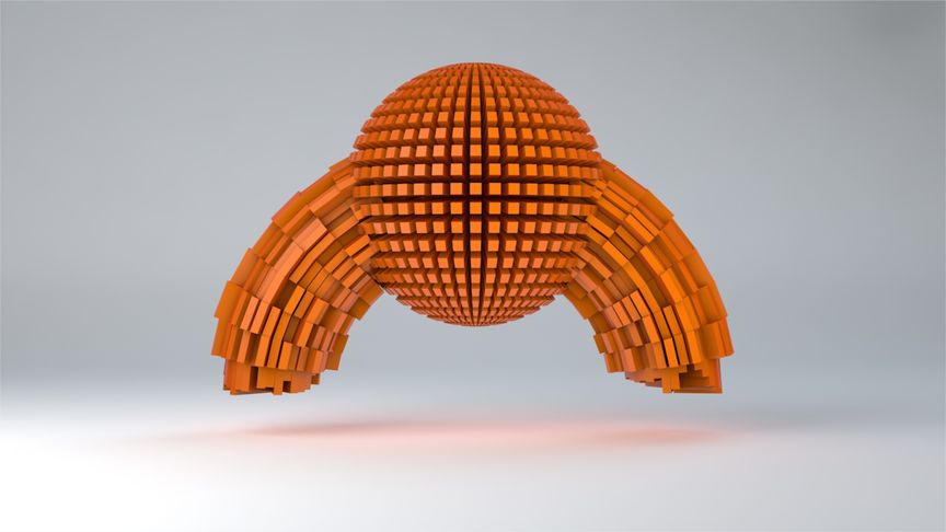 C4D小技巧案例-17 不规则弯曲成型 #c4d #设计 #自学 #三维软件