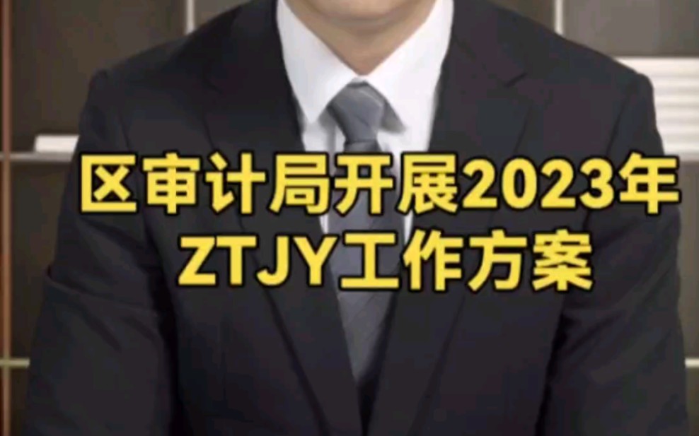 区审计局开展2023年ZTJY工作方案