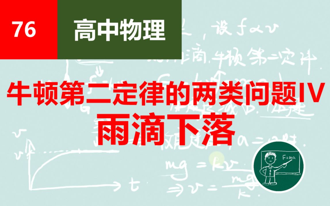 【高中物理】76牛顿第二定律的两类问题IV雨滴下落