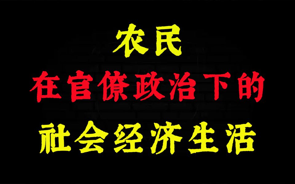 农民在官僚政治下的社会经济生活《中国官僚政治研究》11