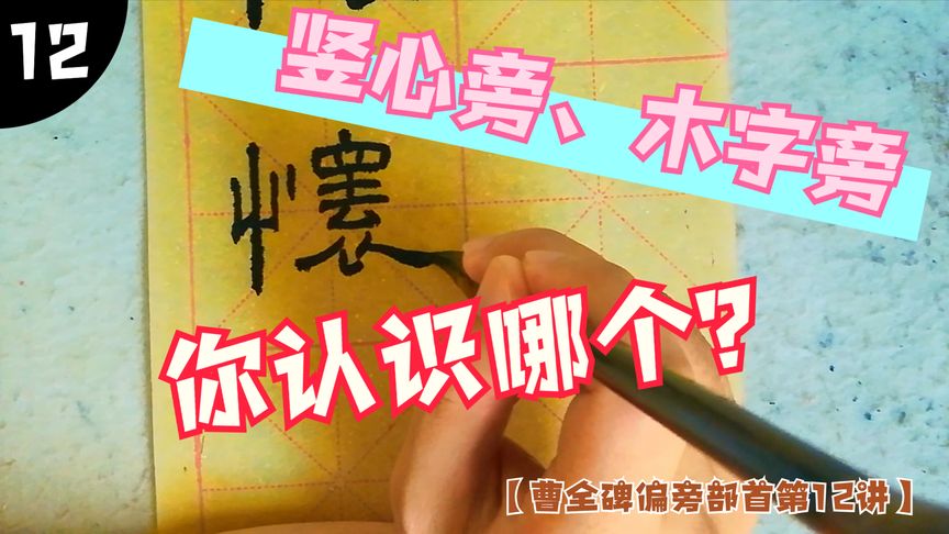 木字旁说:“你是树枝吗?”No,我是竖心旁,我是篆书演变而来