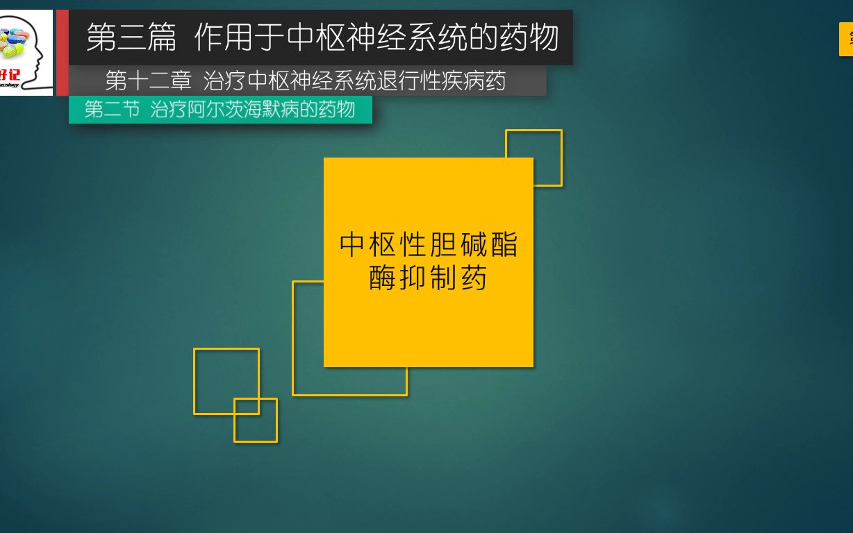 “药好记”药理学 第41讲-中枢性胆碱酯酶抑制药(多奈哌齐/加兰他敏/...