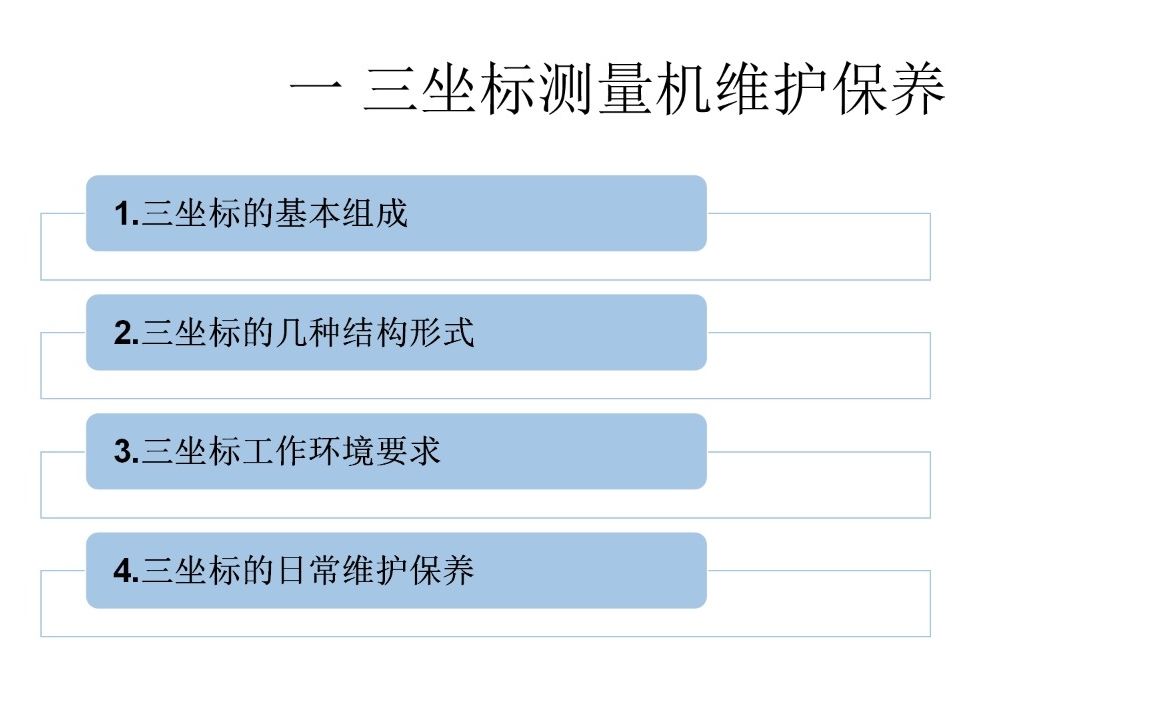 一 三坐标测量机维护保养