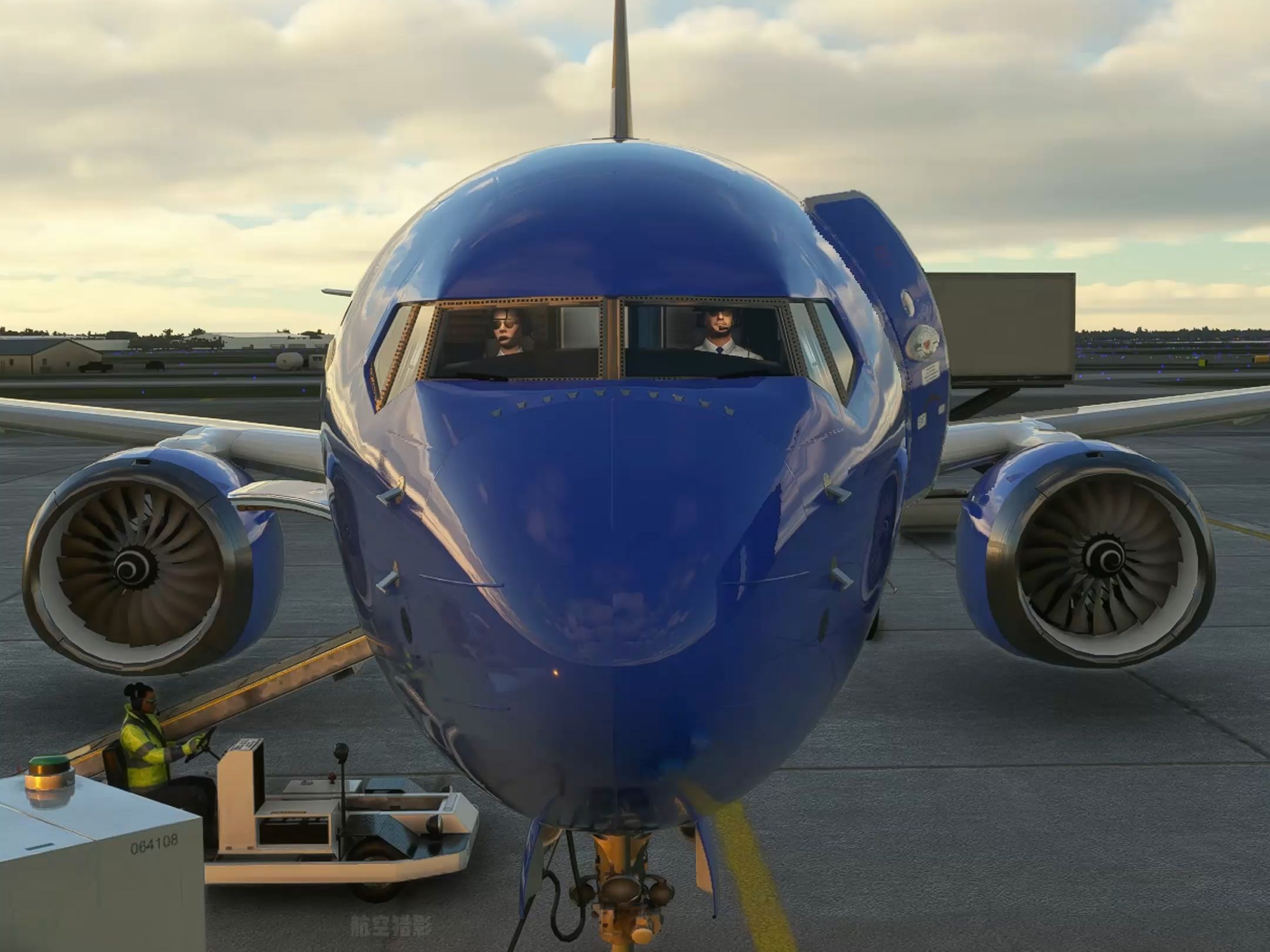 西南航空737客机从芝加哥奥哈尔国际机场起飞