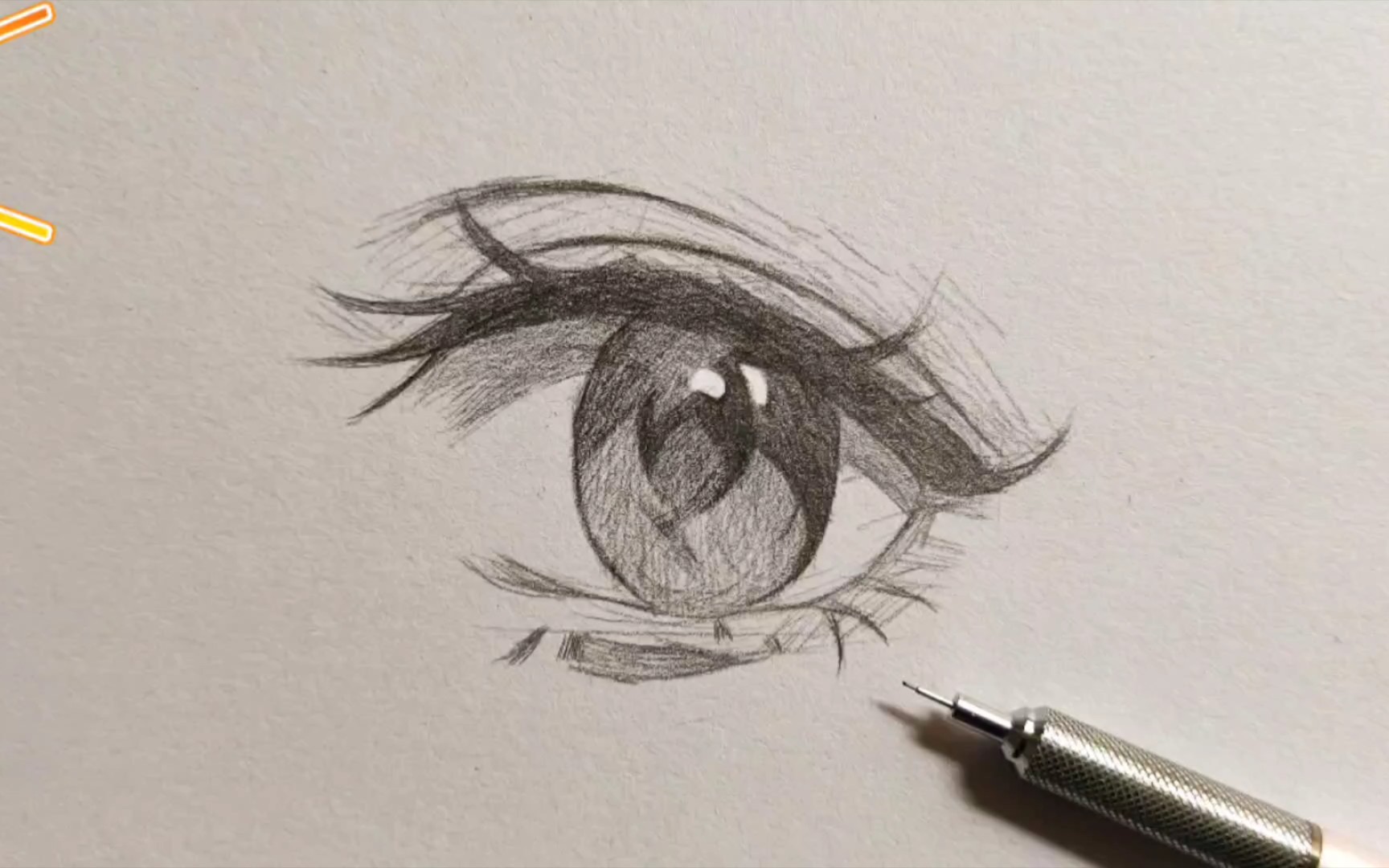 超简单动漫眼睛绘画全过程有手就行哦～进来一起