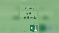 Excel自动调整行高