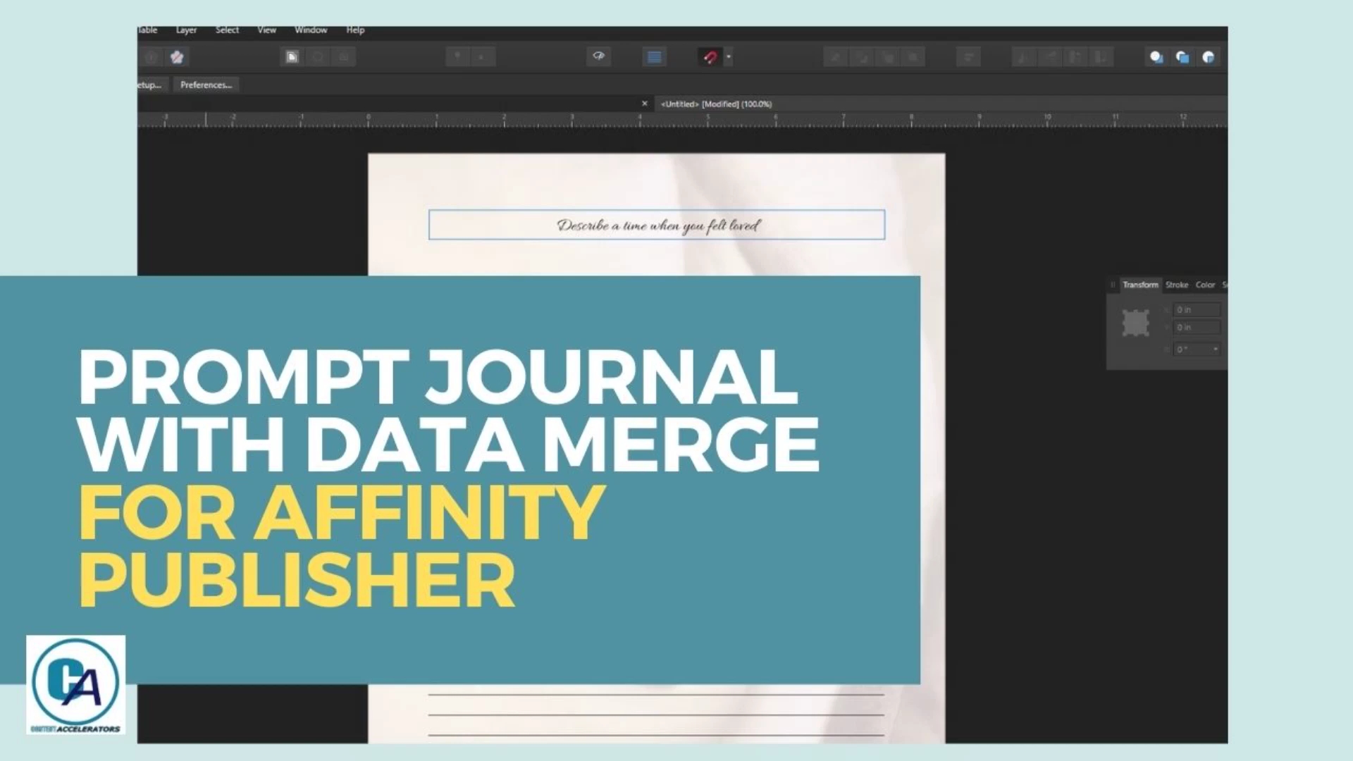 【油管搬运】Affinity Publisher用数据合并制作笔记本名言内页 | ...