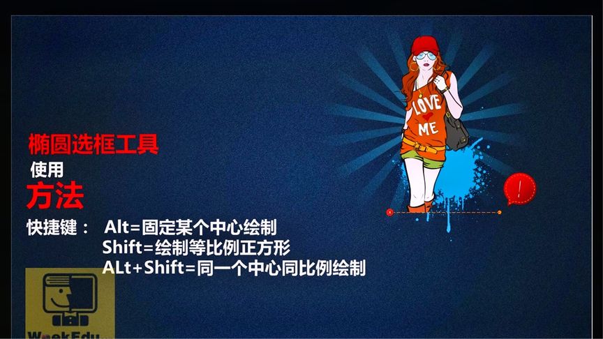ps教程12椭圆单行、单列选框工具的使用