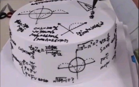 写满函数公式的学霸蛋糕,做完题才能吃!