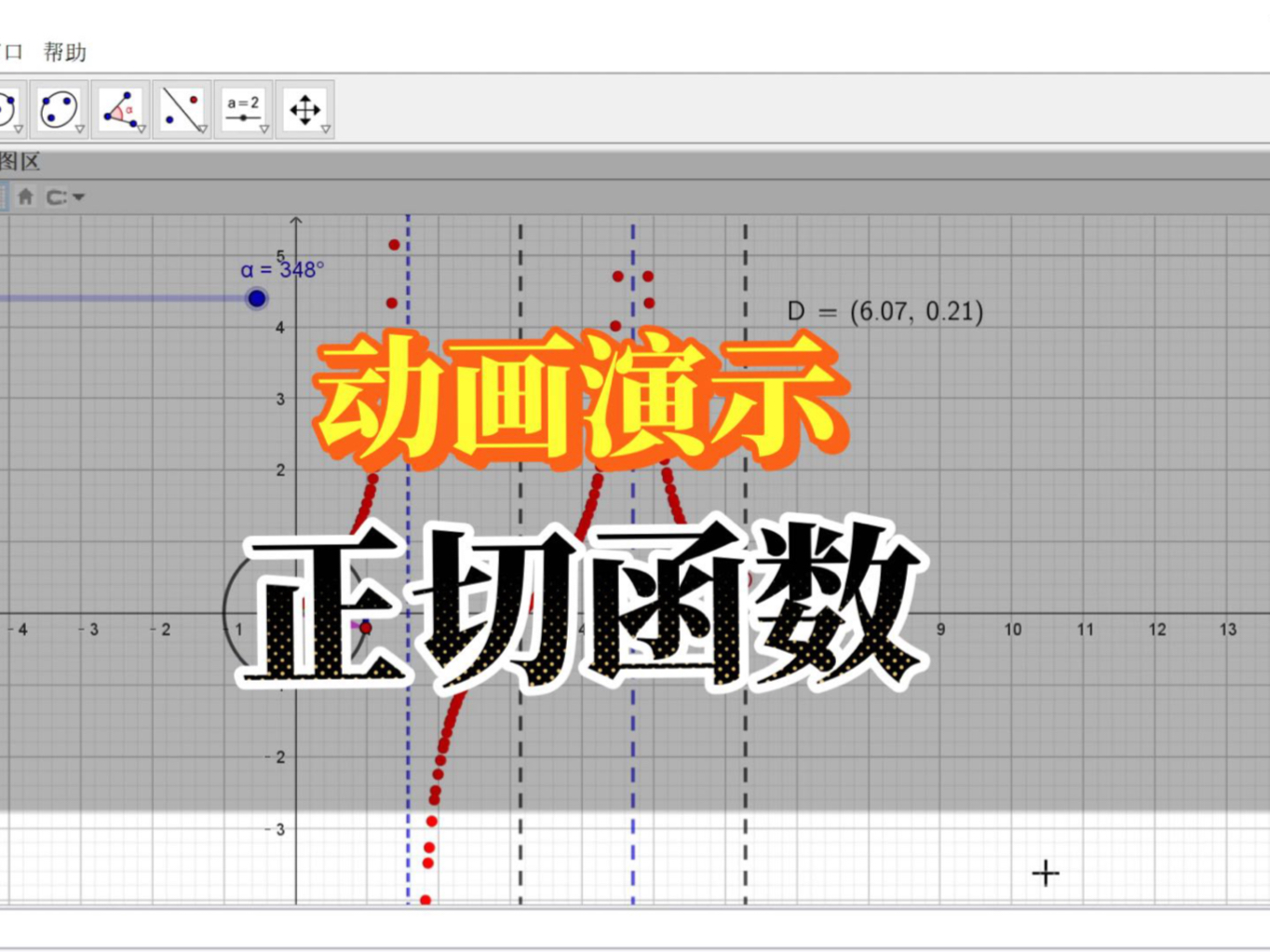 GeoGebra正切函数动画演示,你会画吗