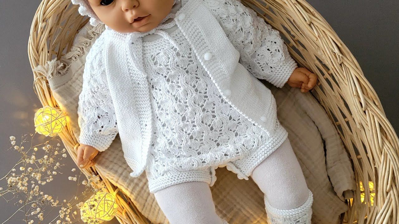 适合0到1虽的宝宝开衫,毛线编织而成,婴儿毛衣编织教程。