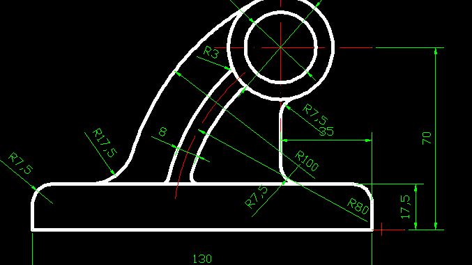 29、cad画图实例教学,难度系数70分,跟我一起学cad