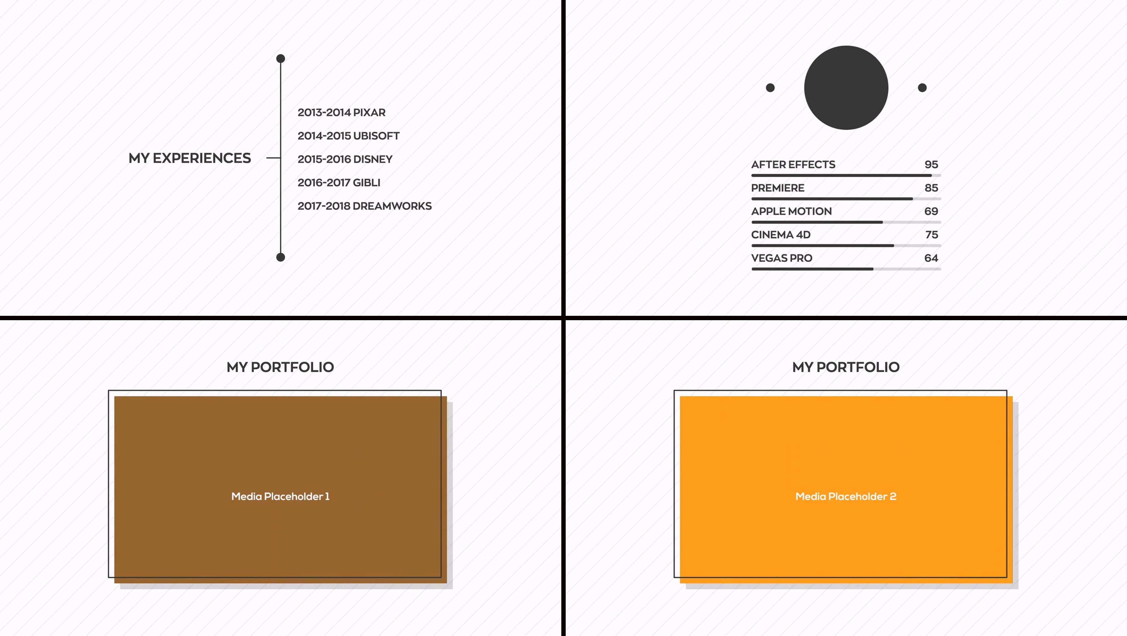 AE模板-个人视频简历模板 HR公司员工简历