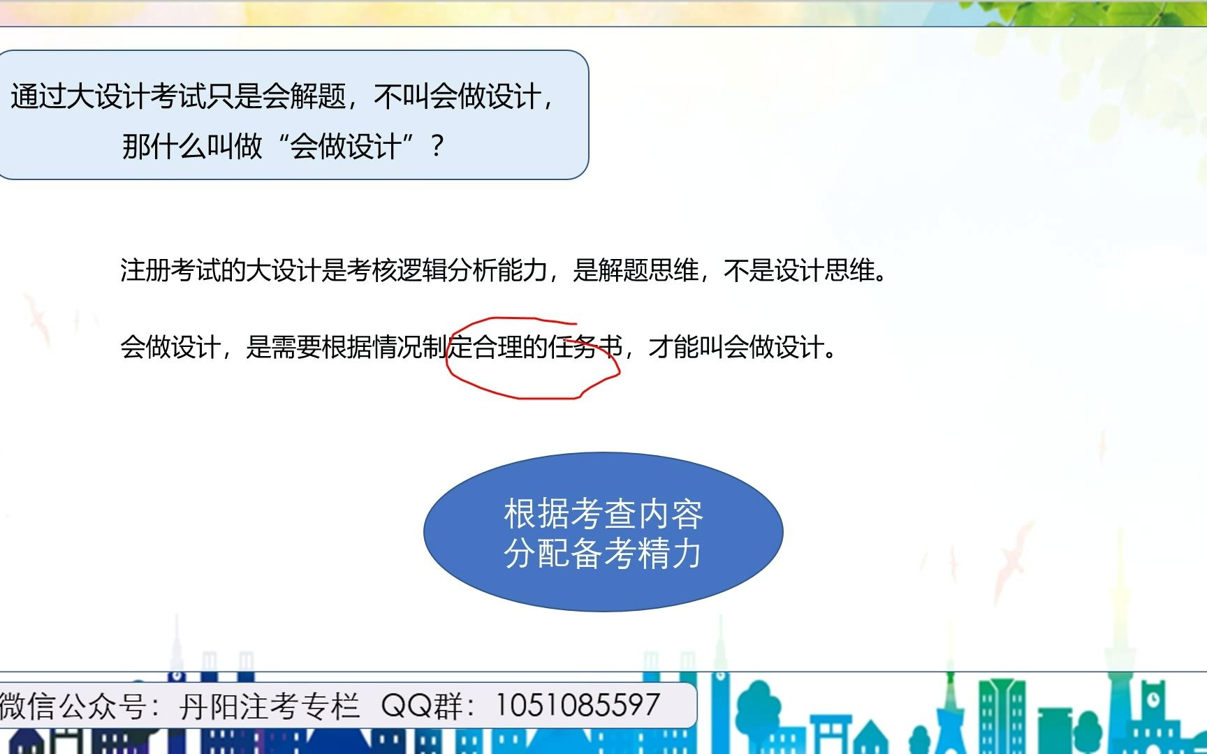 通过大设计考试只是会解题,不叫会做设计,那什么叫做“会做设计”?