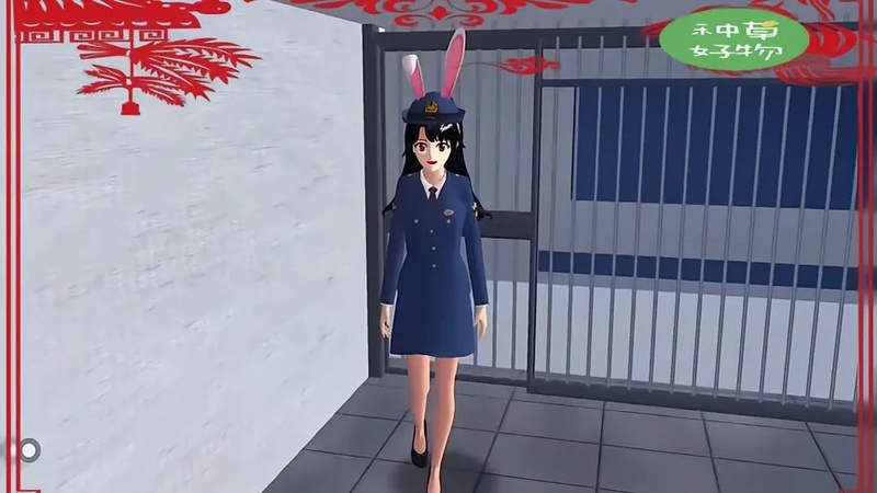 小舞警官的一天 樱花校园模拟器 小舞 二次元动漫