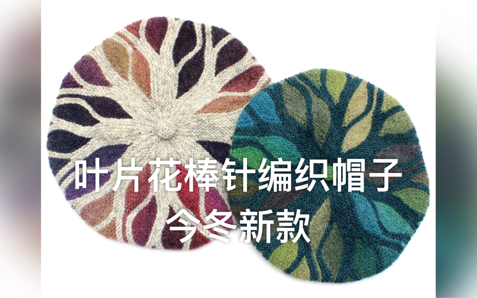 叶片花样 毛线编织帽子 今冬新款!