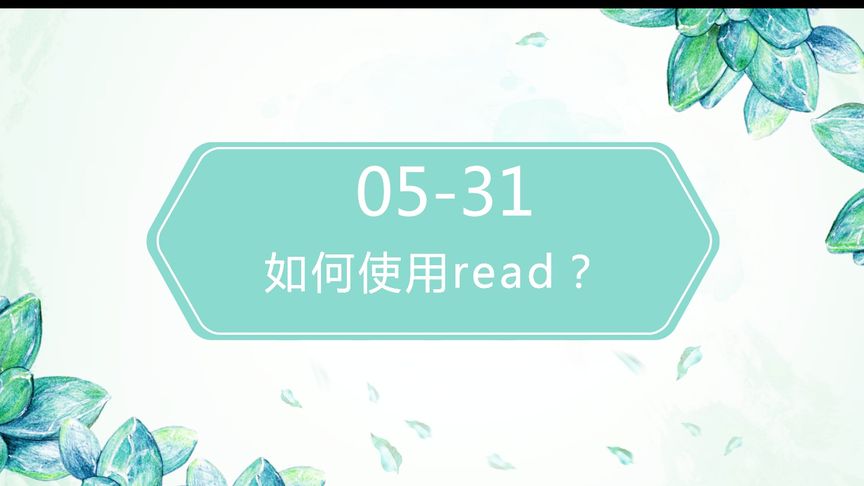 read该如何使用?基本用法、进阶用法、常见短语