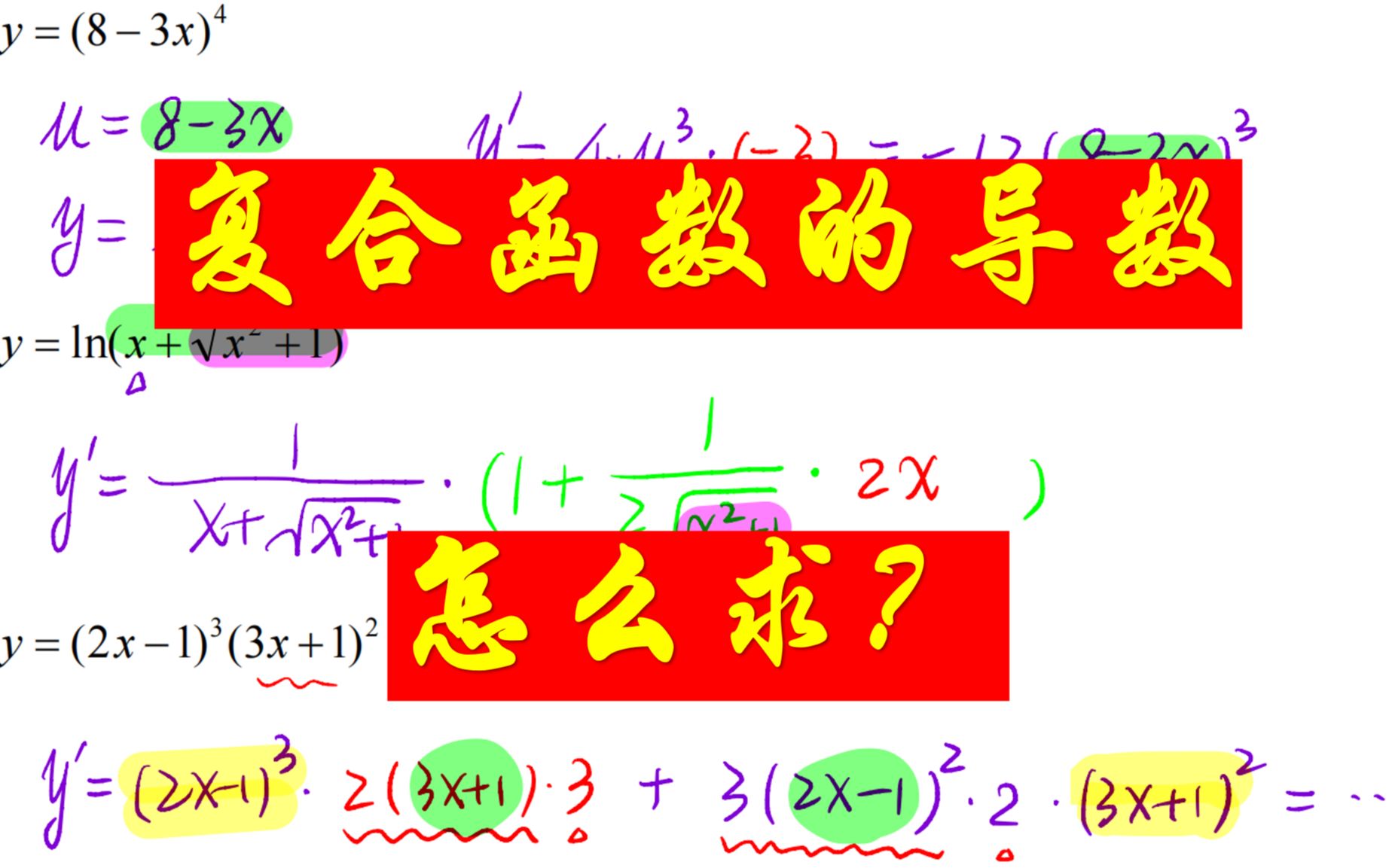 【高二拒绝摆烂】复合函数的导数
