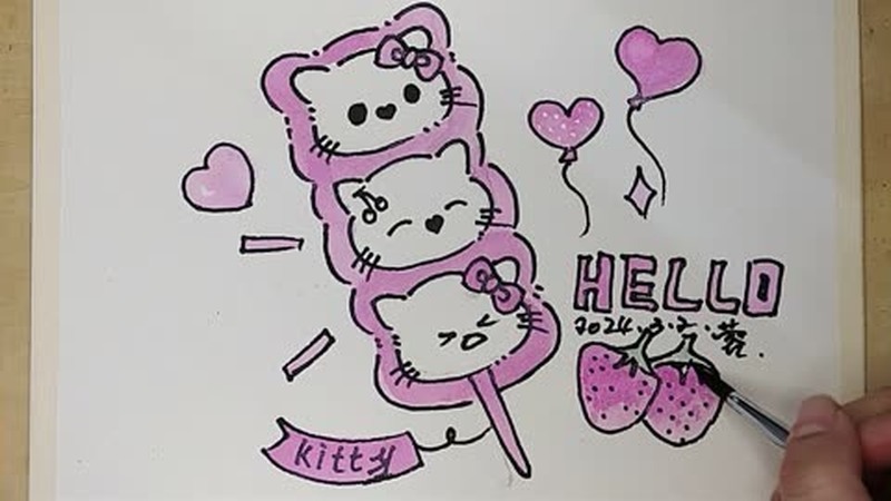 凯蒂猫怎么画,从零到萌!画出你的专属萌宠!