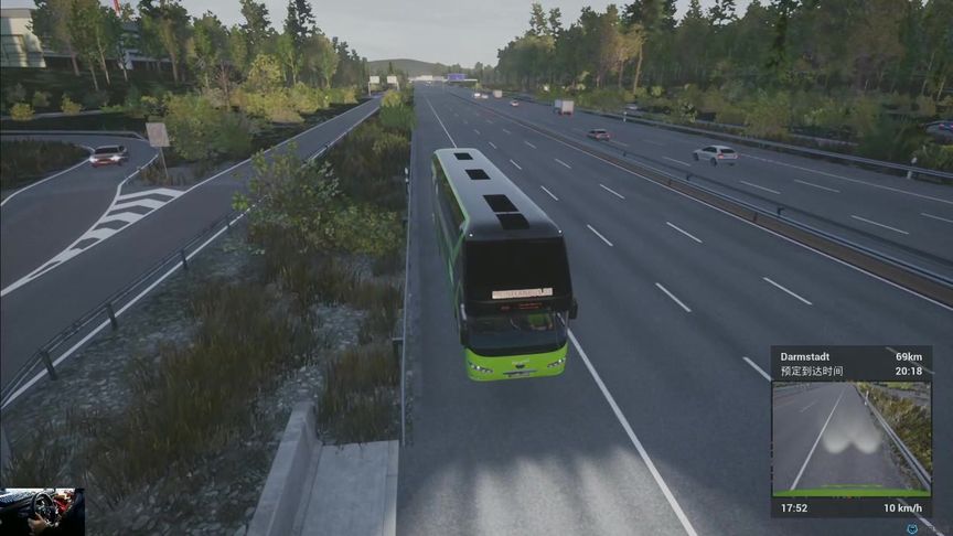德国客车模拟,法兰克福-达姆施塔特-海德堡,又在高速逆行了