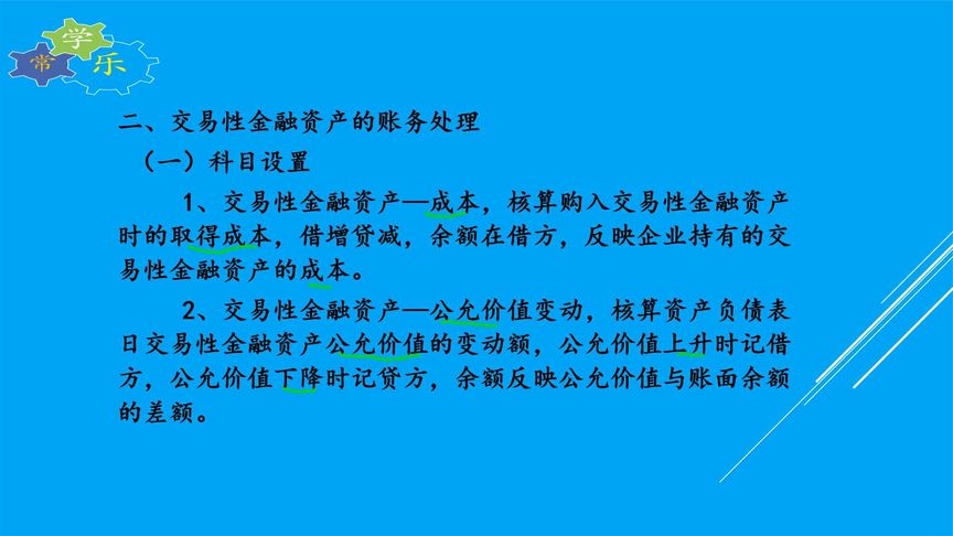 2021会计初级职称考前精讲第二章第七讲 交易性金融资产
