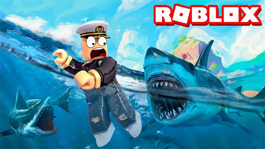 Roblox咬人鲨模拟器:鲨口求生大战!变身饥饿鲨进化!小格