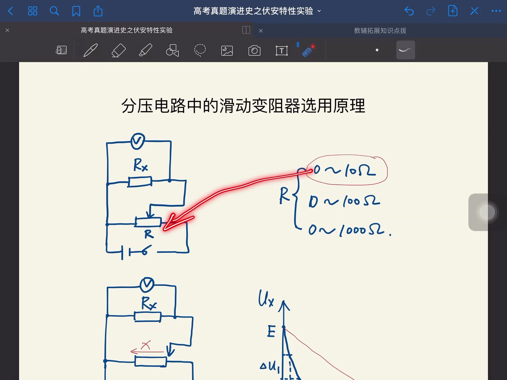 电路16:分压电路中滑动变阻器的选用原理