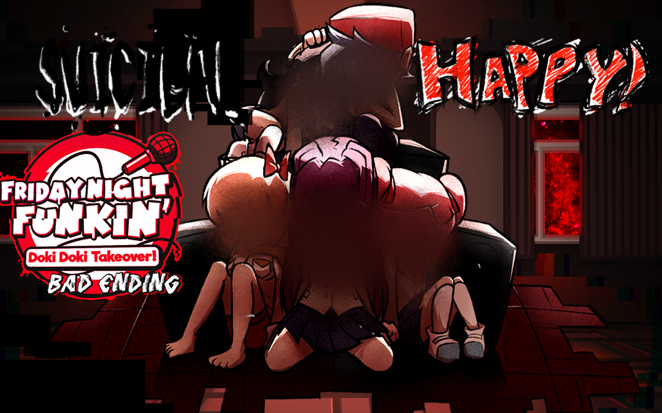 FNF超优质模组Doki Doki官方坏结局更新全流程!