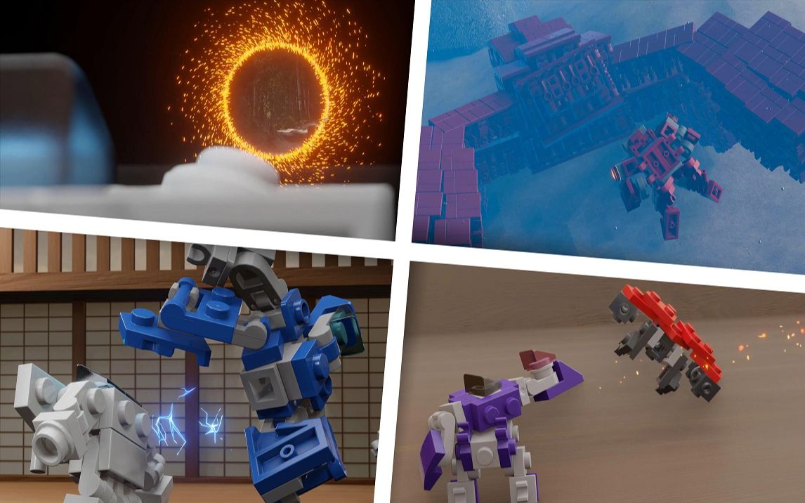 乐高3D动画合集 螃蟹兄弟 红鹰 霸王龙Megarex 大脚 4K高清