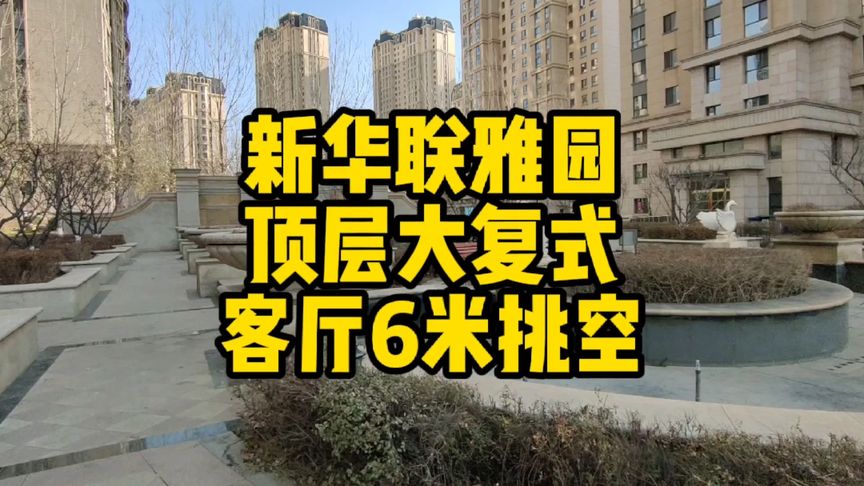 新华联雅园,顶层复式,豪华装修,客厅挑空六米,248平。