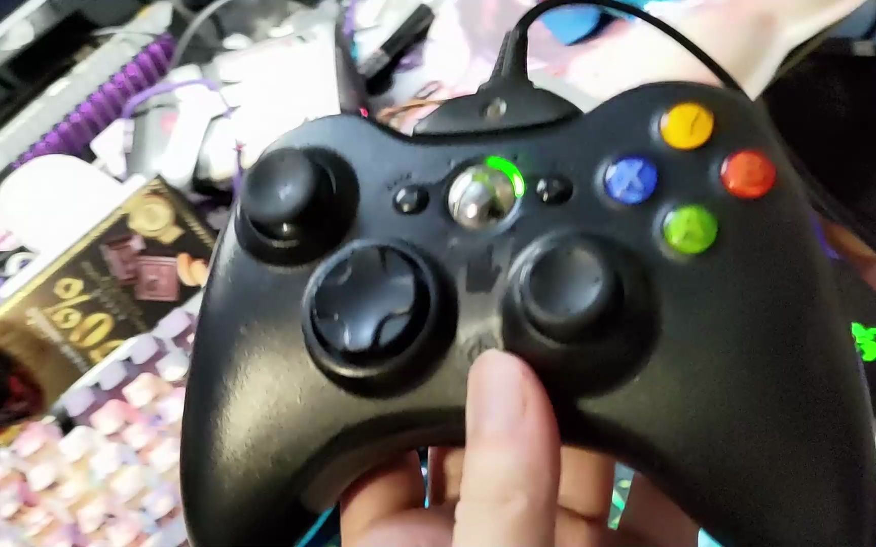 出售原装xbox360手柄加电脑无线接收器套装带线