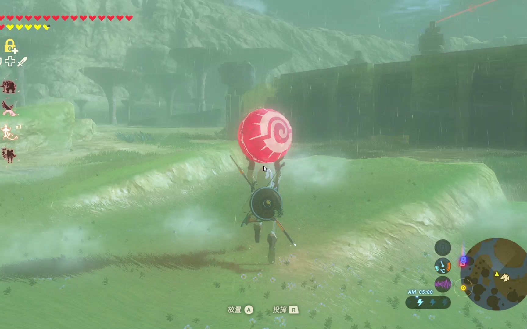 [塞尔达传说旷野之息]雷之台地解密 如何把台地下的两个球运上去