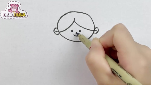 小朋友简笔画怎么画,怎样绘画一个小朋友,人物简笔画