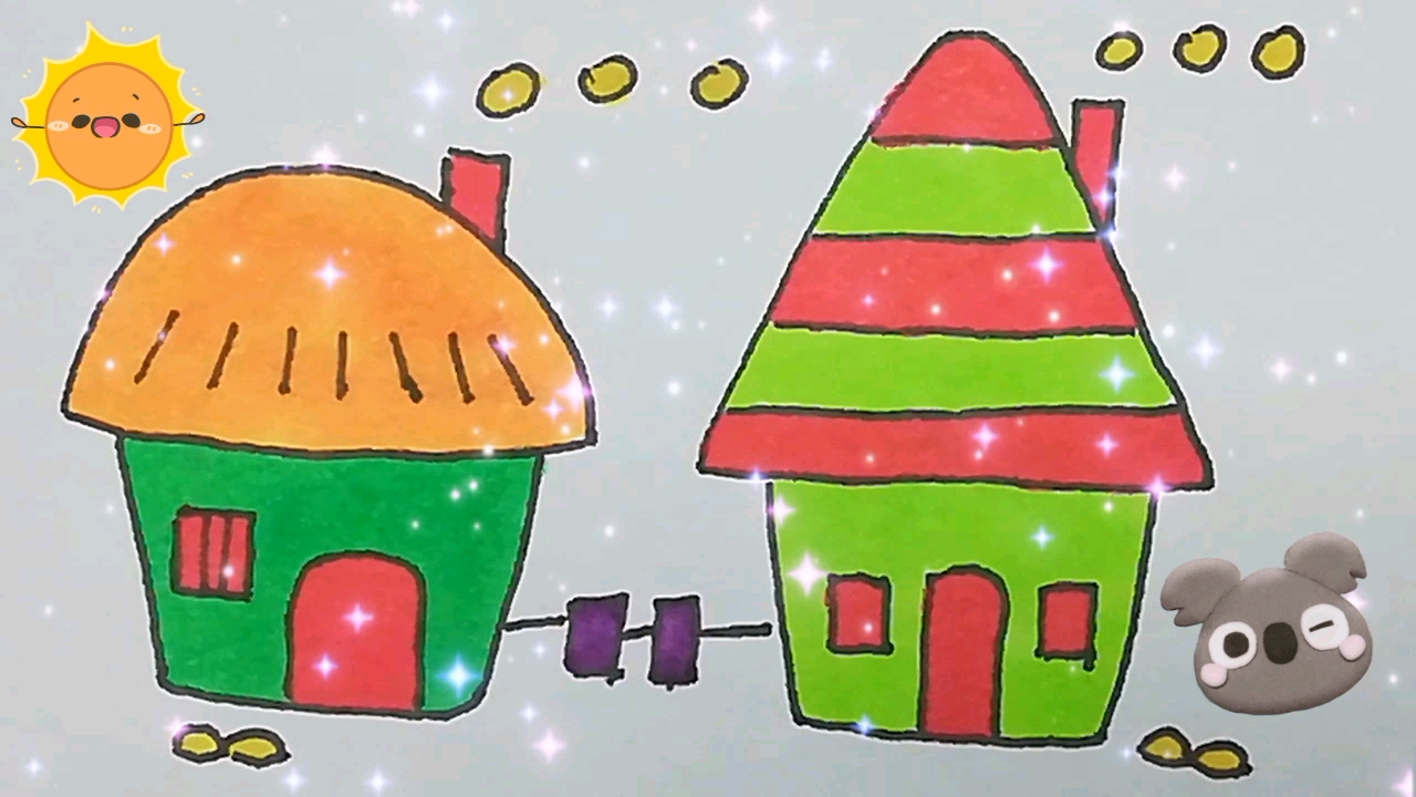 儿童画我的家,简笔画、卡通动漫、亲子育儿学画画。