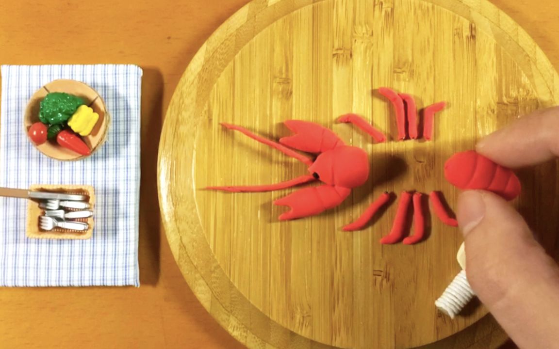 【丁格镇】定格动画:超流畅小龙虾料理