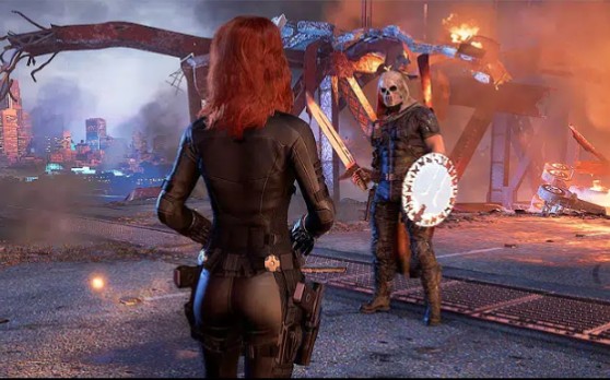 【4K】_HD 复仇者游戏·黑寡妇与工头老板的战斗#by RajmanGaming