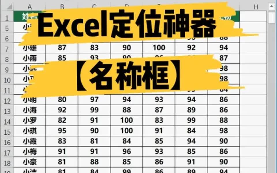 Excel表格中定位神器【名称框】