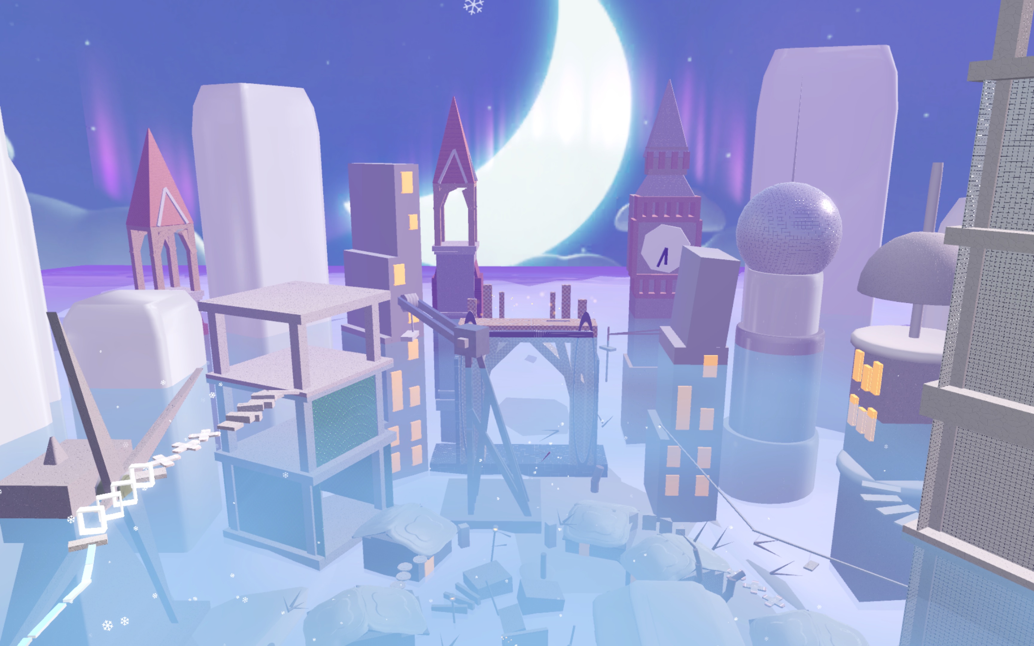 《雪峰之间》!房屋覆上白雪,城市被雪山围绕。那就安静的跑会酷吧!【...