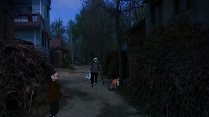 新手小白,自拍图片添加动画人物,怀旧